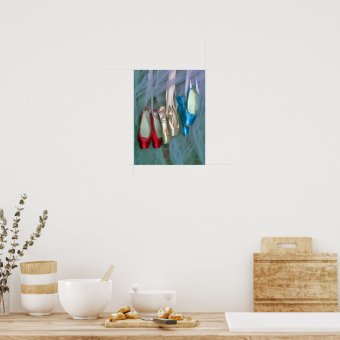 Colorful Ballet Shoes Poster | Zazzle