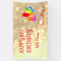 Colorful balloon design Happy 101st Birthday Banner | Zazzle