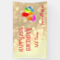 Colorful balloon design Happy 25th Birthday Banner | Zazzle
