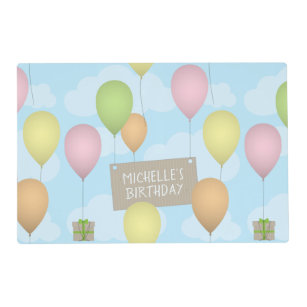 Happy Birthday Placemats | Zazzle
