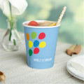 Colorful Balloons Boy's Birthday Party Paper Cups | Zazzle