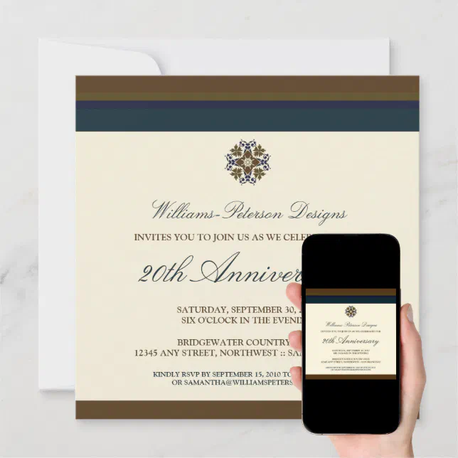 Colorful Bands Corporate Event Invitation (brown) | Zazzle