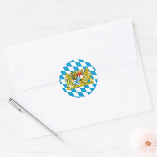 Colorful Bavarian Flag Classic Round Sticker | Zazzle