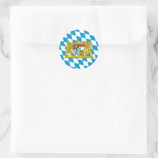 Colorful Bavarian Flag Classic Round Sticker | Zazzle