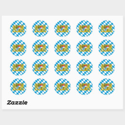 Colorful Bavarian Flag Classic Round Sticker | Zazzle