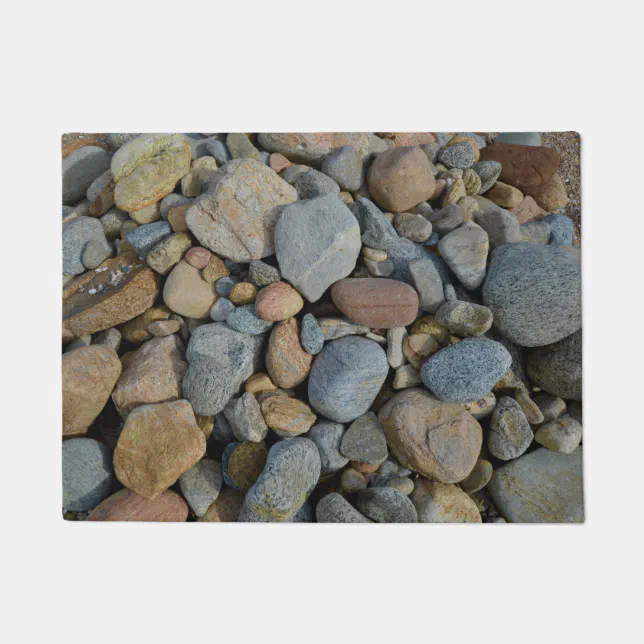 Colorful Beach Pebbles Doormat | Zazzle