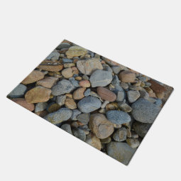 Colorful Beach Pebbles Doormat | Zazzle