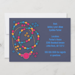Colorful Bead Jewelry Party Invitations | Zazzle