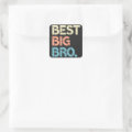 Colorful Best Big Bro Awesome Big Brother Square Sticker | Zazzle