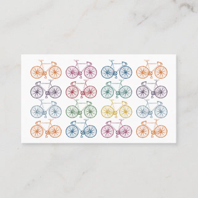 Colorful Bicycles Cycling Business Cards | Zazzle