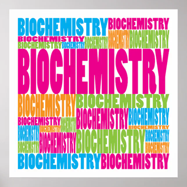 Colorful Biochemistry Poster | Zazzle