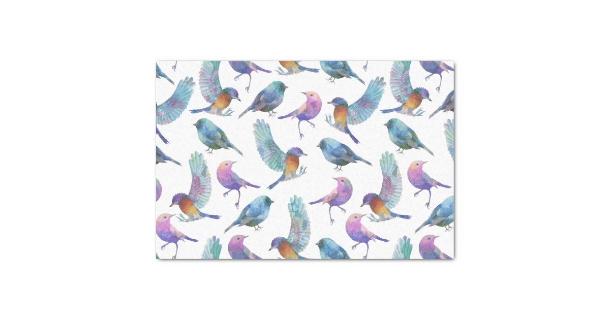 Colorful Birds Tissue Paper | Zazzle