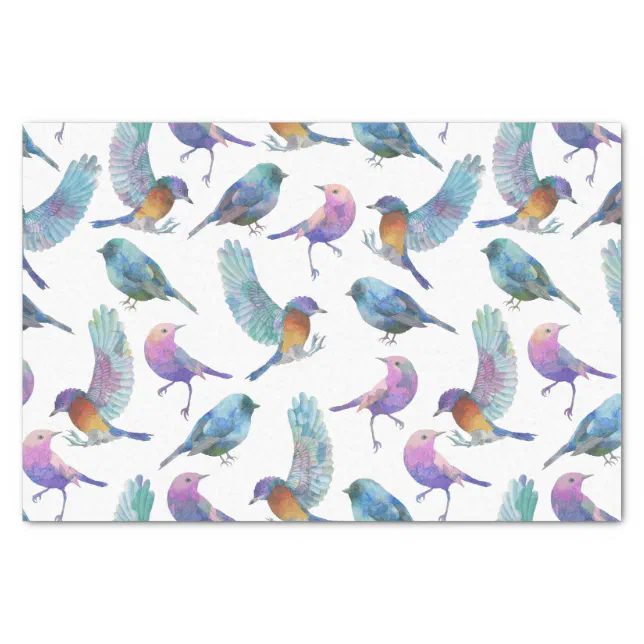 Colorful Birds Tissue Paper | Zazzle