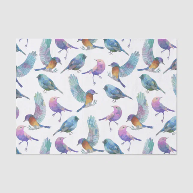 Colorful Birds Tissue Paper | Zazzle