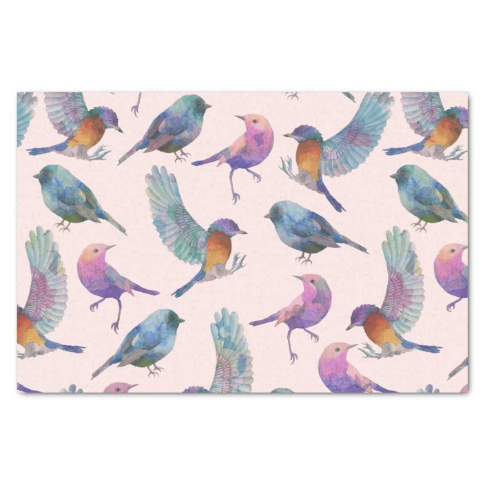 Colorful Birds Tissue Paper | Zazzle