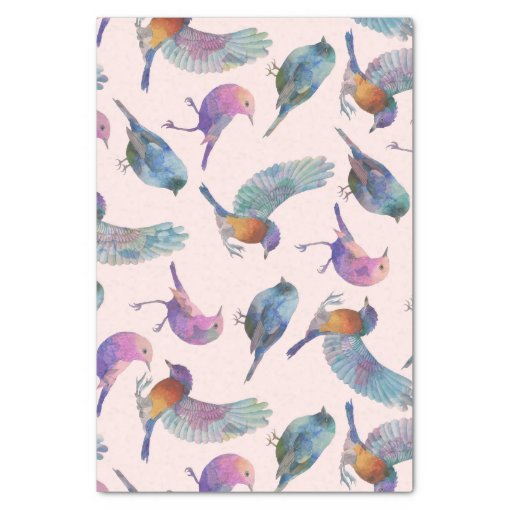 Colorful Birds Tissue Paper | Zazzle
