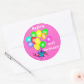 Colorful Birthday Balloons Stickers | Zazzle