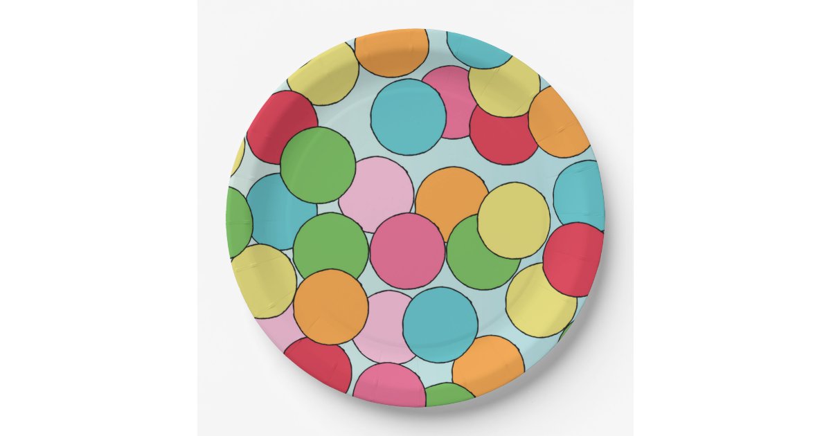 Colorful Birthday Gumball Theme Party GumballParty Paper Plates | Zazzle