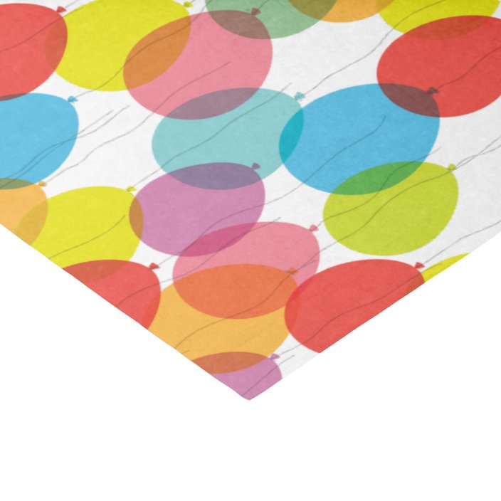 Colorful Birthday Party Balloons Tissue Paper | Zazzle.com