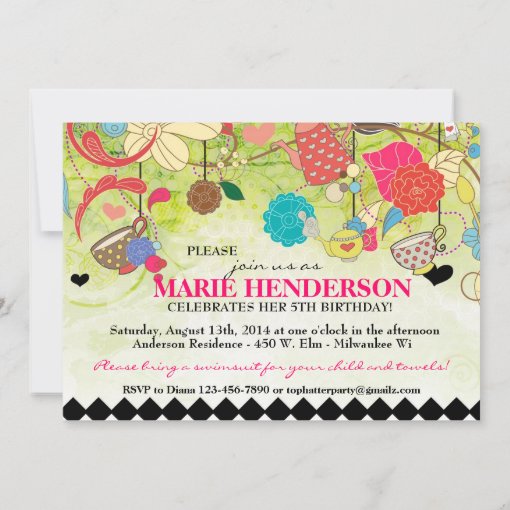 Colorful Birthday Party Shower Invitation | Zazzle