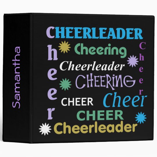 Colorful Black Cheerleader Binder | Zazzle.com