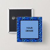 Colorful Blue Photo Frame Button | Zazzle