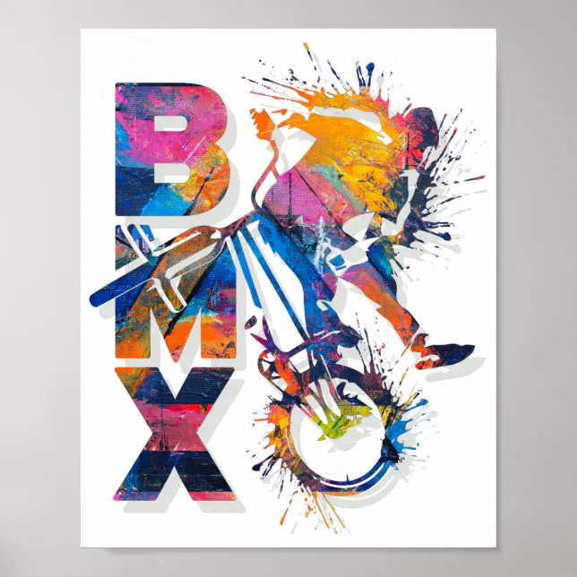 Colorful Bmx Bike | Bmx Poster | Zazzle