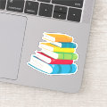 Colorful books trendy sticker | Zazzle
