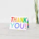 Colorful Bright Rainbow Thank You Card | Zazzle