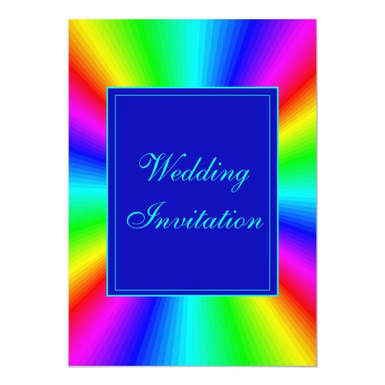 Colorful Bright Rainbow Wedding - Invitation | Zazzle.com