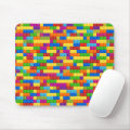 Colorful Building Block Pattern Mouse Pad | Zazzle