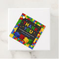 Colorful Building Blocks Birthday Favor Tags | Zazzle