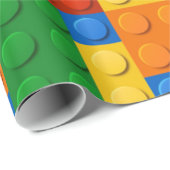 Colorful building blocks wrapping paper | Zazzle