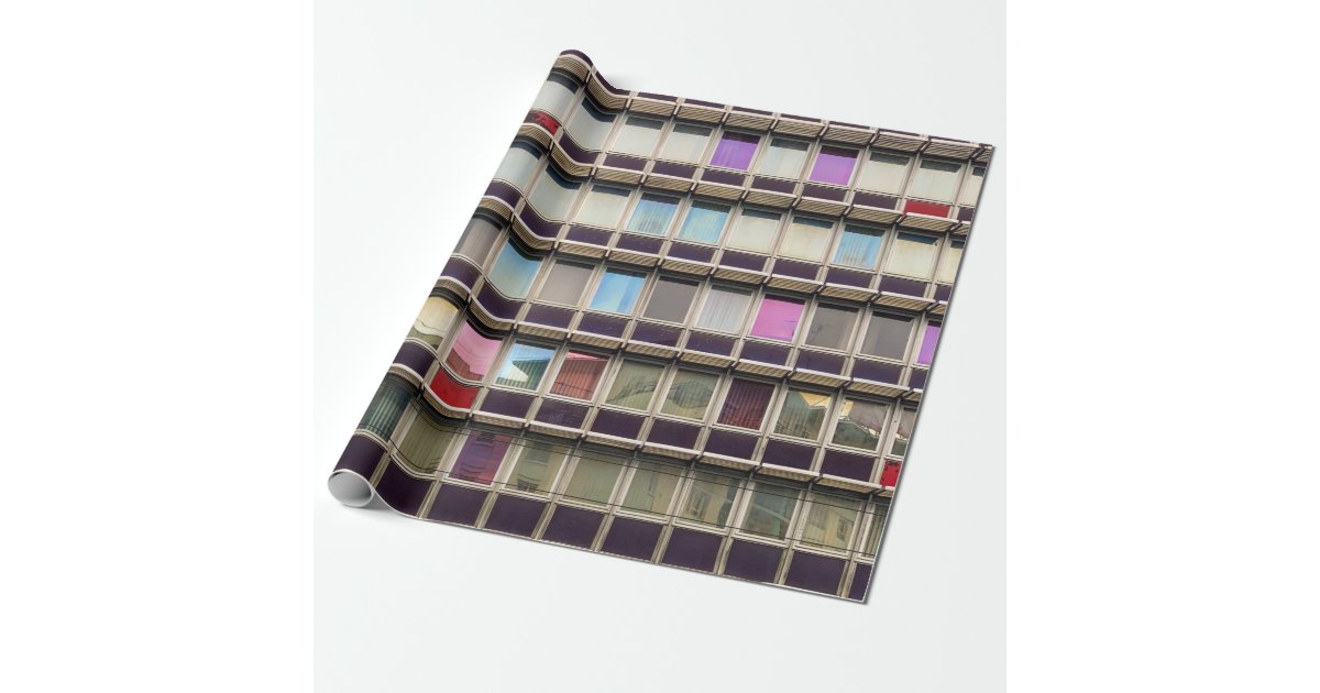 Colorful building wrapping paper | Zazzle
