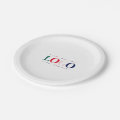 Colorful Business Logo Company Event Minimalist Paper Plates | Zazzle