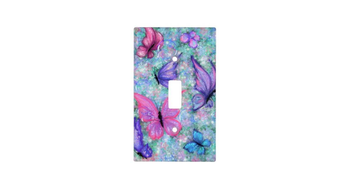 Colorful Butterflies Flying - Joy Light Switch Cover | Zazzle