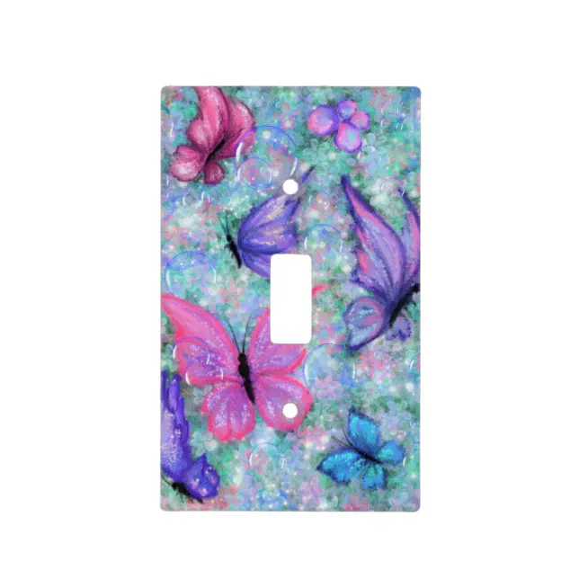 Colorful Butterflies Flying - Joy Light Switch Cover | Zazzle