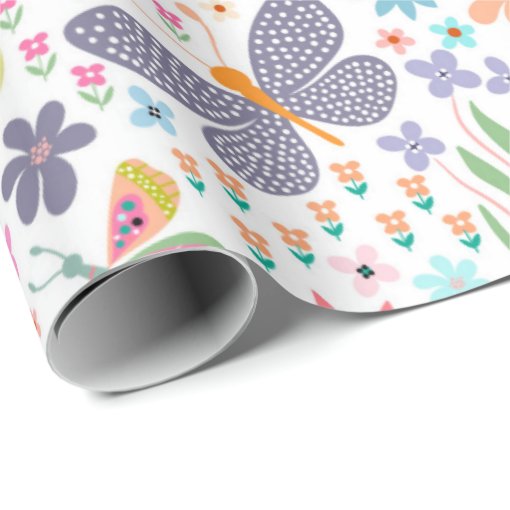 Colorful Butterflies Wrapping Paper Zazzle