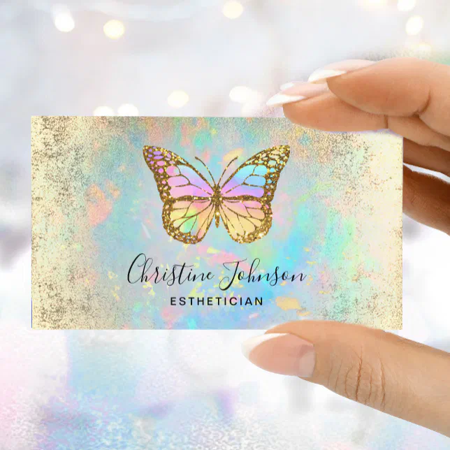colorful butterfly logo business card | Zazzle
