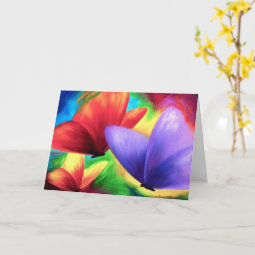 Colorful Butterfly Painting - Multi Card | Zazzle