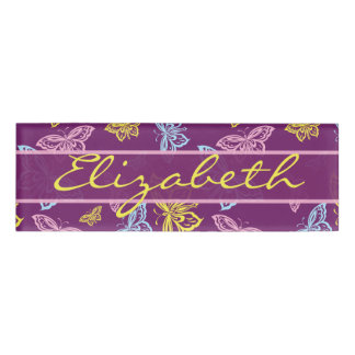Butterfly Name Tags & Badges | Zazzle