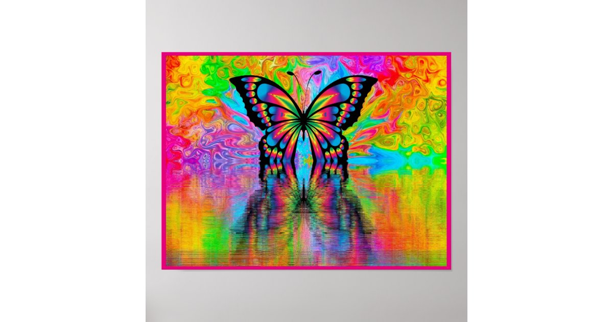 Colorful butterfly poster | Zazzle