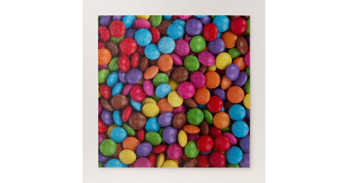 Colorful Buttons Of Sweet Chocolate Candy Jigsaw Puzzle | Zazzle