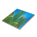 Colorful Cactus Ceramic Tile | Zazzle