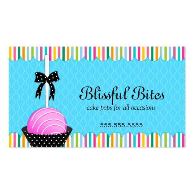Colorful Cake Pops Business Cards
