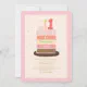 Colorful Cake Sparkle Baby Turning One Birthday Invitation | Zazzle