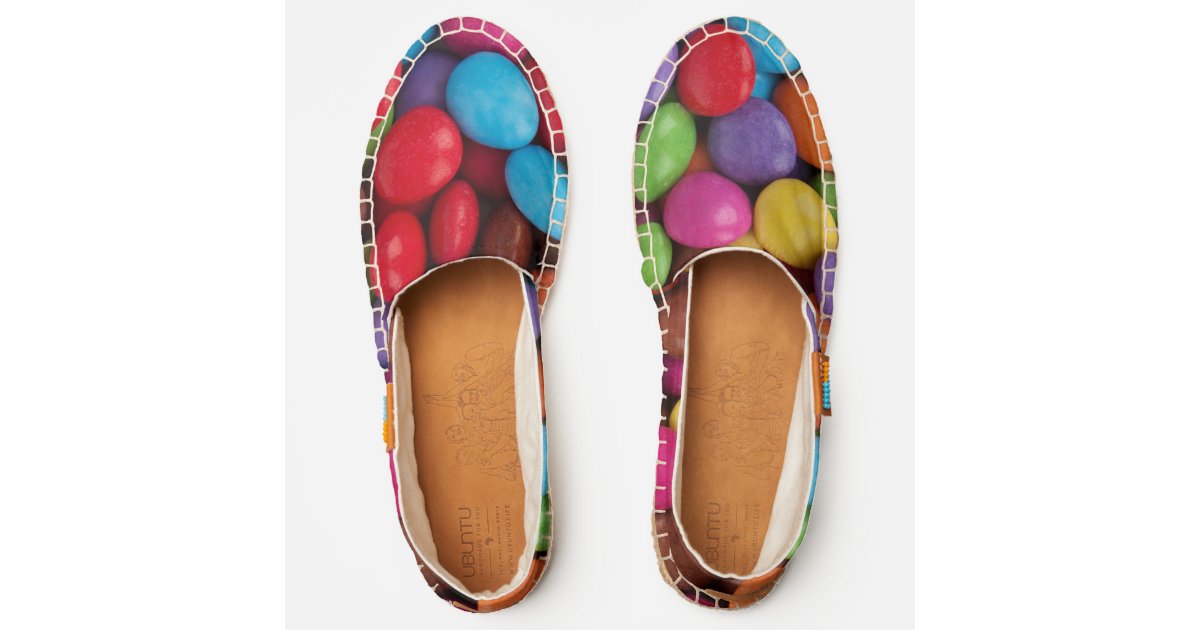 Colorful Candy, Candy Buttons, Sweets, Food Espadrilles | Zazzle