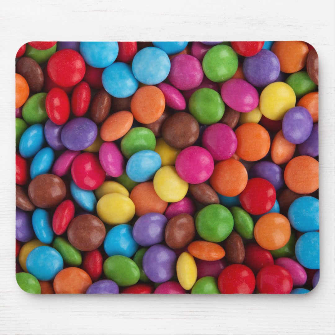 Colorful Candy, Candy Buttons, Sweets, Food Mouse Pad | Zazzle