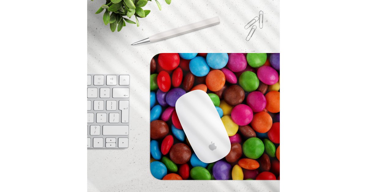 Colorful Candy, Candy Buttons, Sweets, Food Mouse Pad | Zazzle