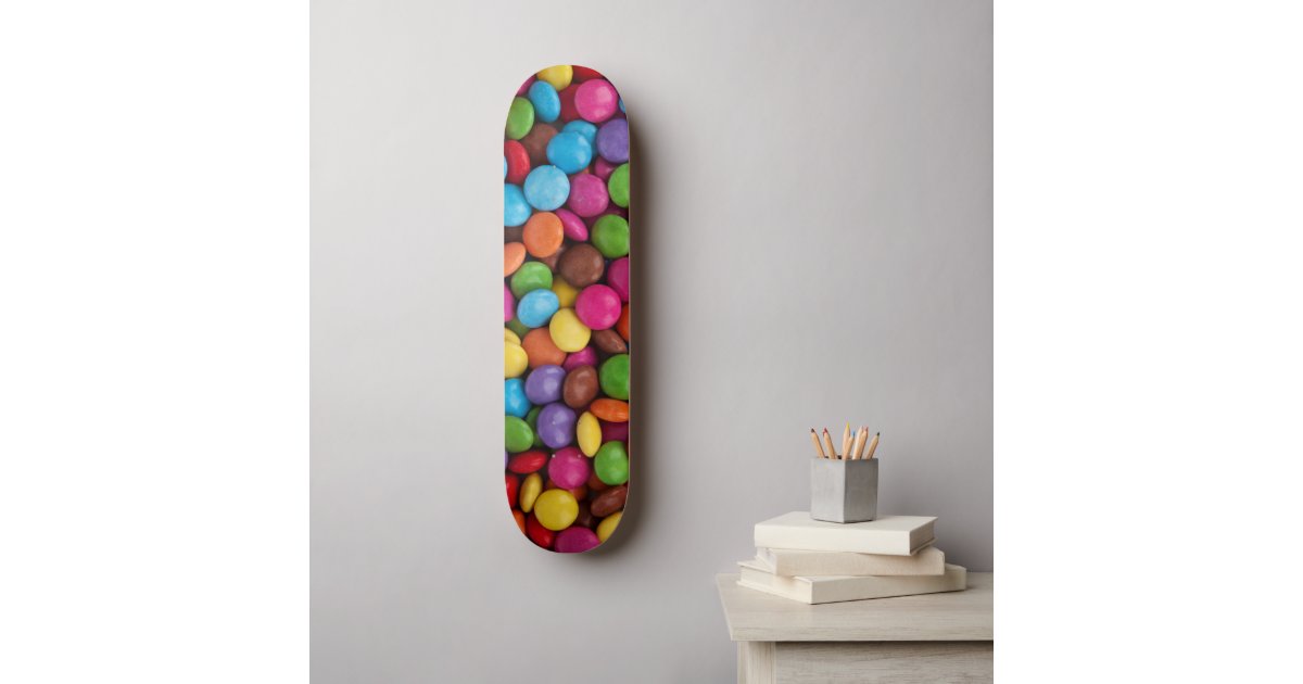 Colorful Candy, Candy Buttons, Sweets, Food Skateboard | Zazzle